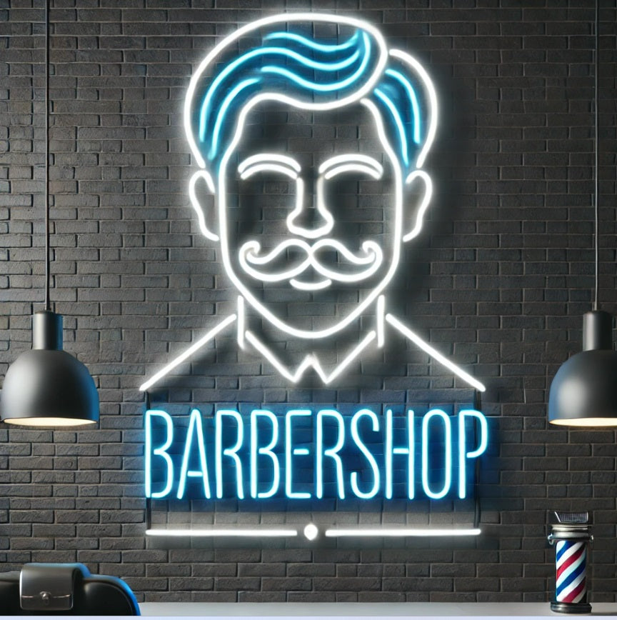 Barbershop neon sign, Custom barbershop neon, Vintage barber neon sign ...