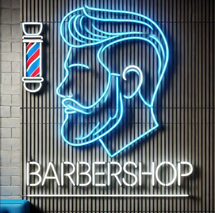 Barbershop neon sign, Custom barbershop neon, Vintage barber neon sign ...