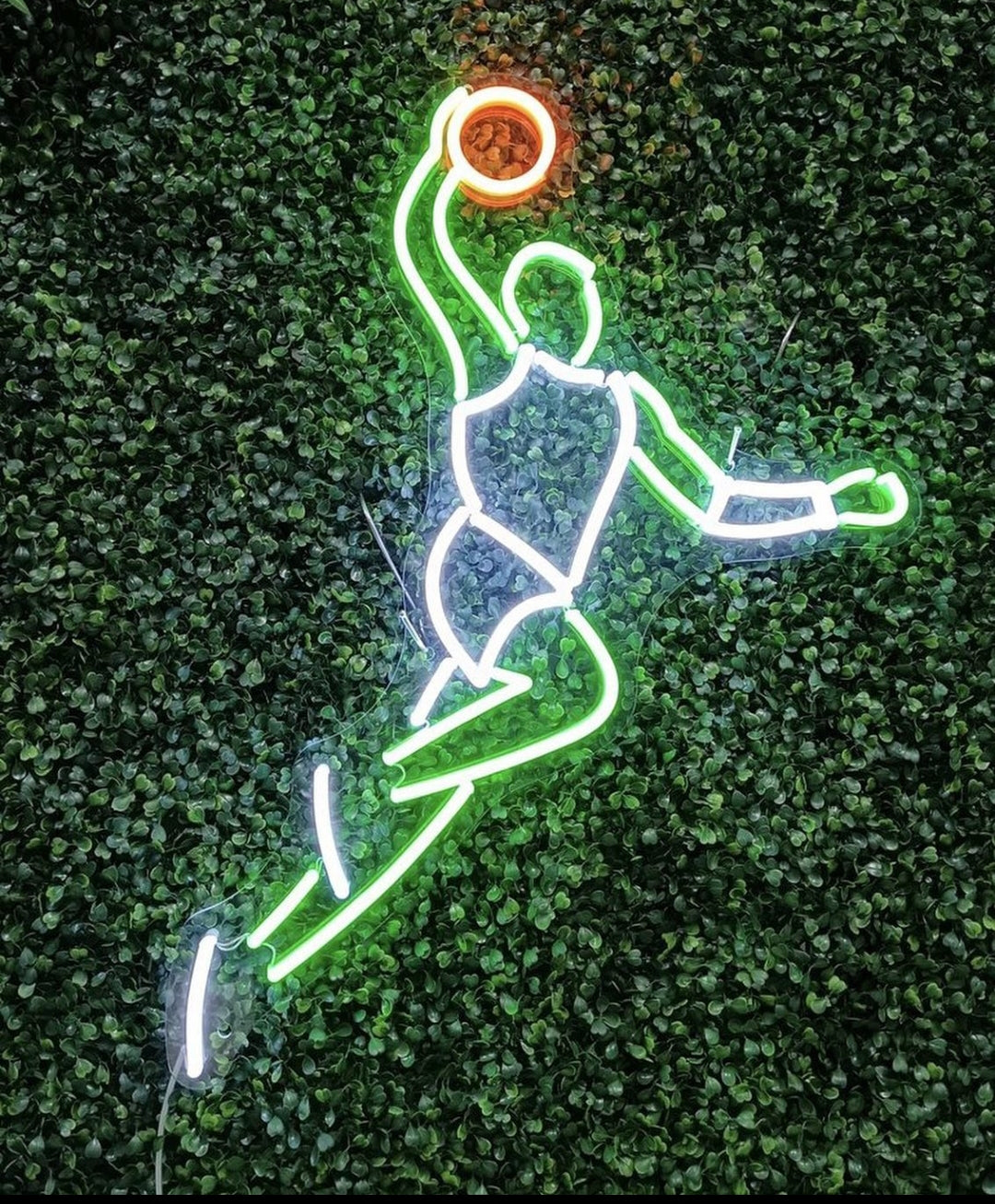 Basketball led sign, basketball player neon sign,sports bar 3D neon li ...