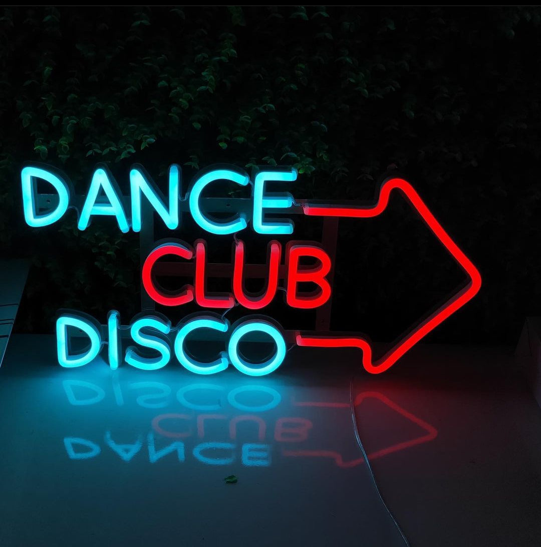 Disco Neon Sign, Night Club Led Sign, Dancers neon sign, dance club ne ...