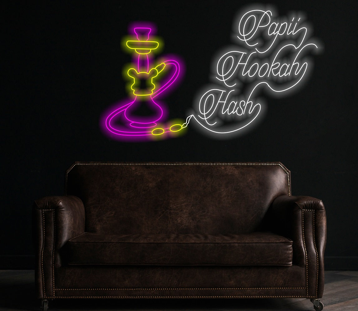 Hookah Neon Sign, Neon hookah decor, Neon sheesha sign, Neon nargile s ...
