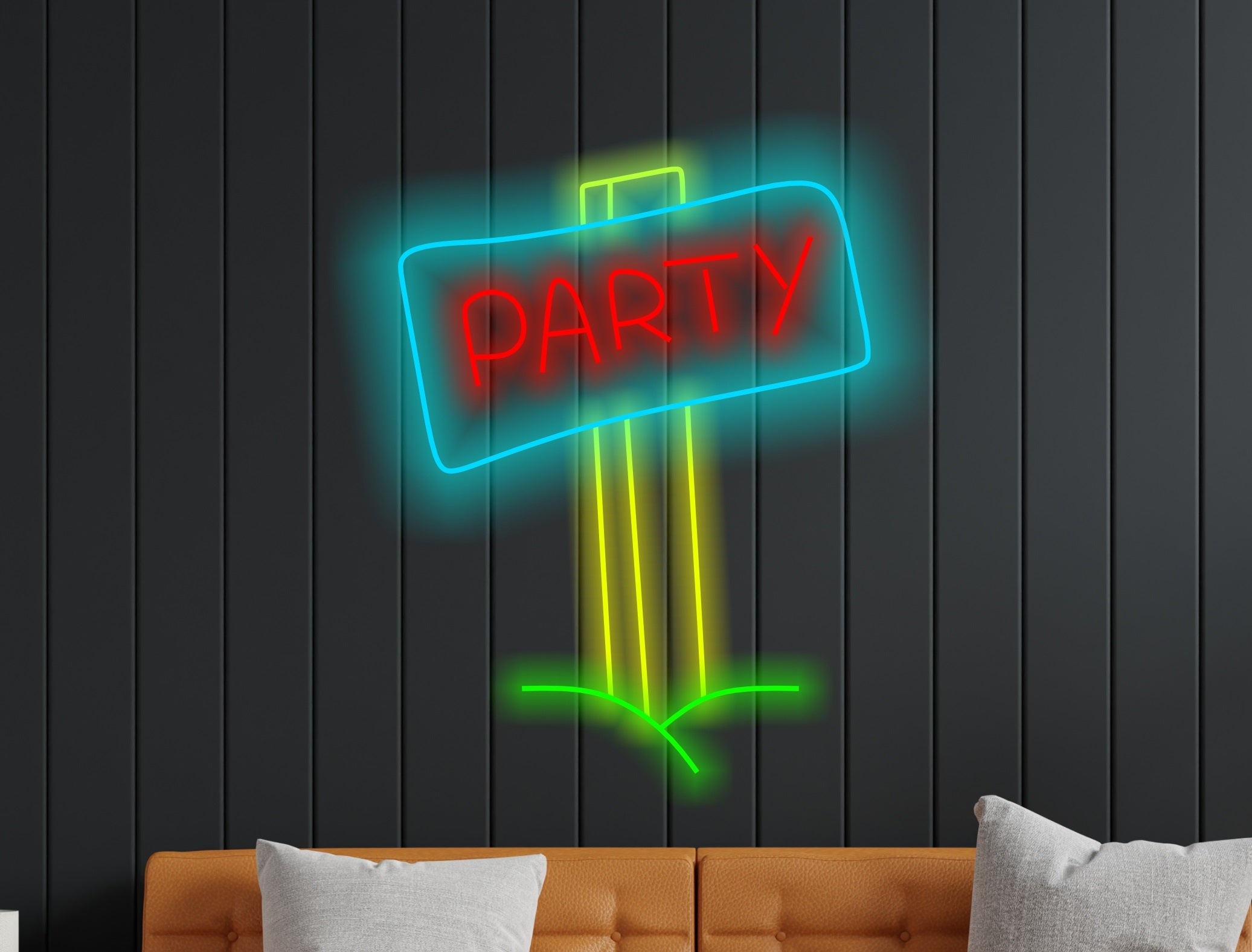 Neon Party Sign, Party Plaque Neon, Celebration Neon Sign, Festive Neo ...
