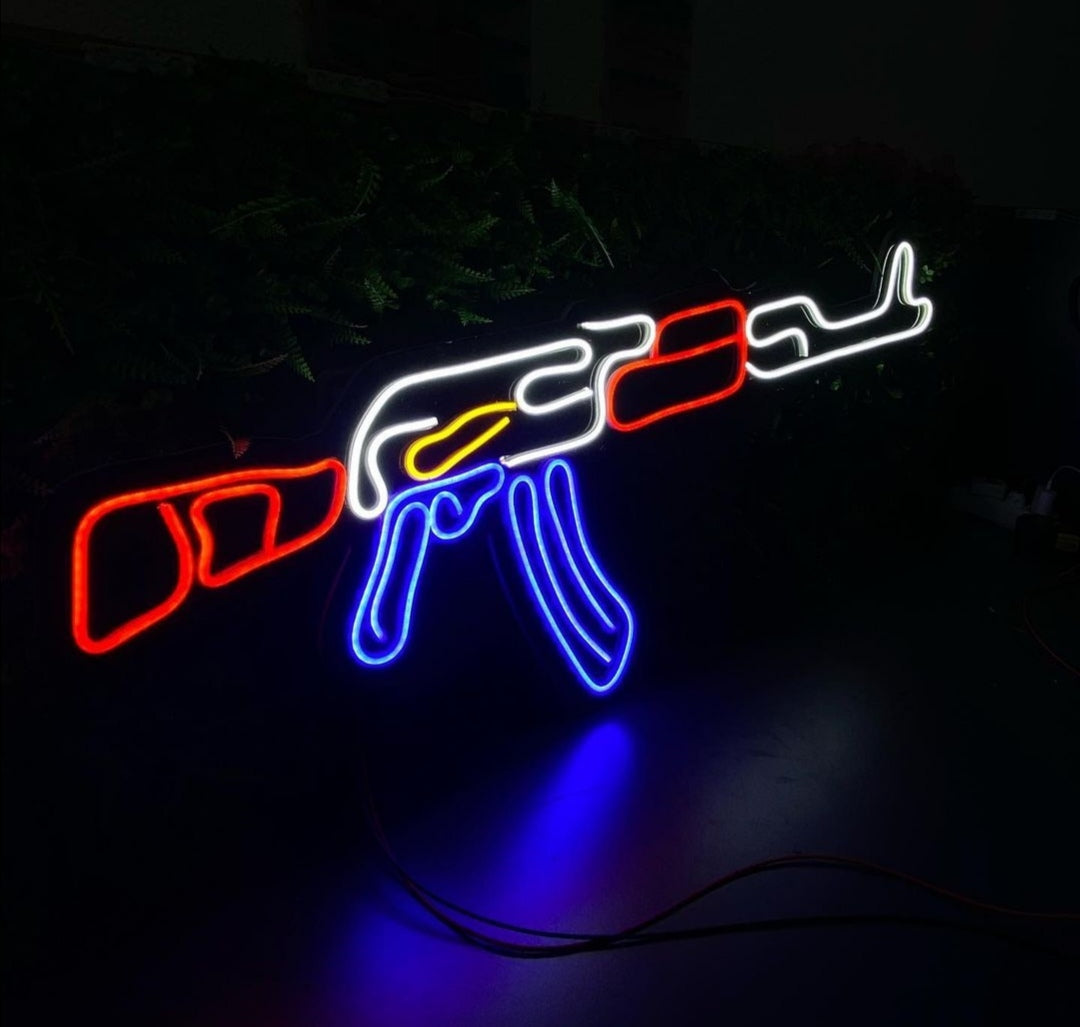 AK47 neon sign, neon sign gun – Ooh neon