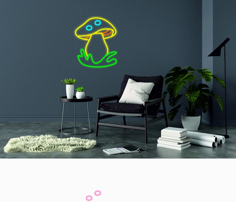 Mushroom neon sign, mushroom lamp, mushroom decor, mushroom neon gift ...