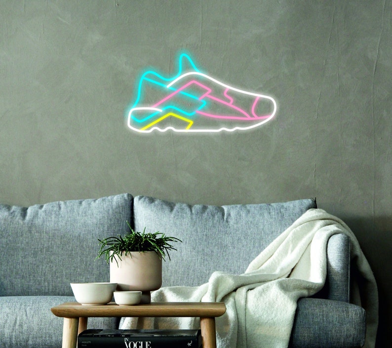 Sneaker neon sign, custom sneakers, sneaker neon light, sport shoe neo ...