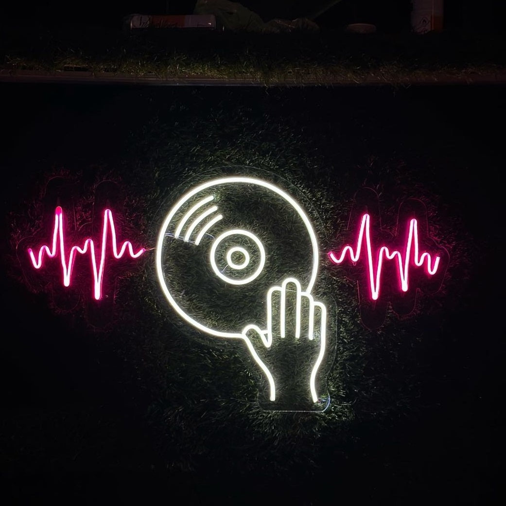 Vinyl record neon sign, Vinyl record led sign, music neon sign – Ooh neon