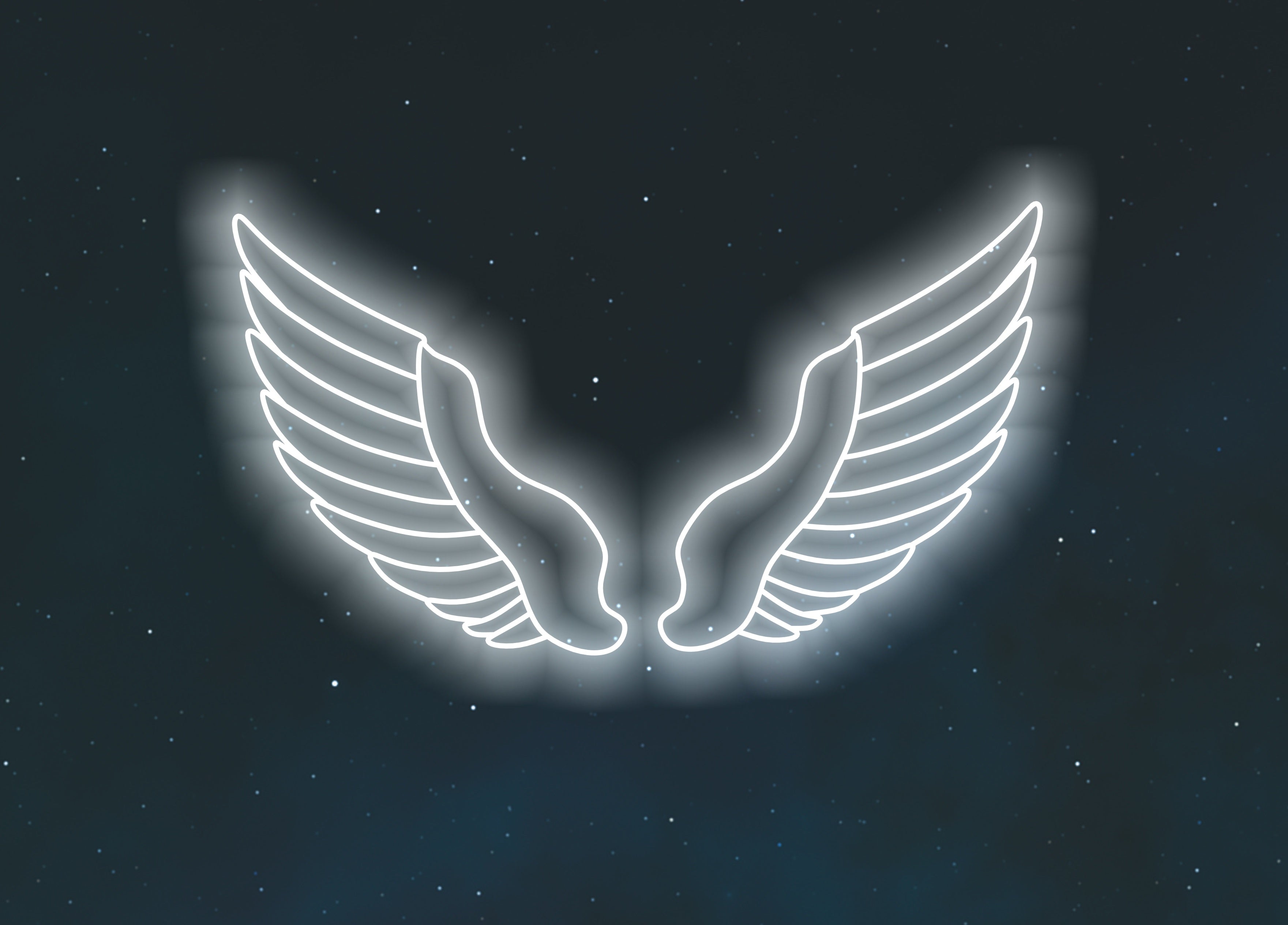 Angel Wings Neon Sign, Custom Neon Sign Angel Wings, Radiant Wings neo ...